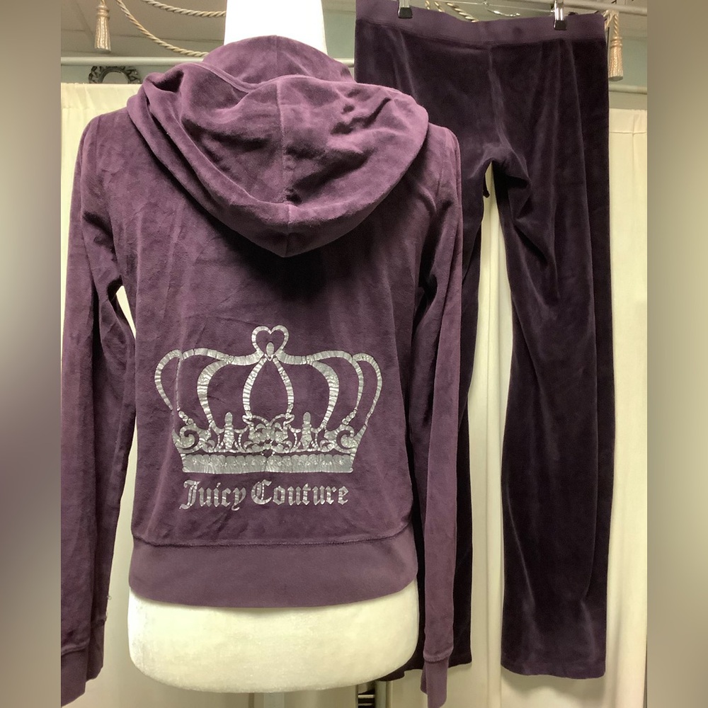 Juicy Couture Velour Pants 32 X 33 Zip Up Hoodie Trac… - Gem